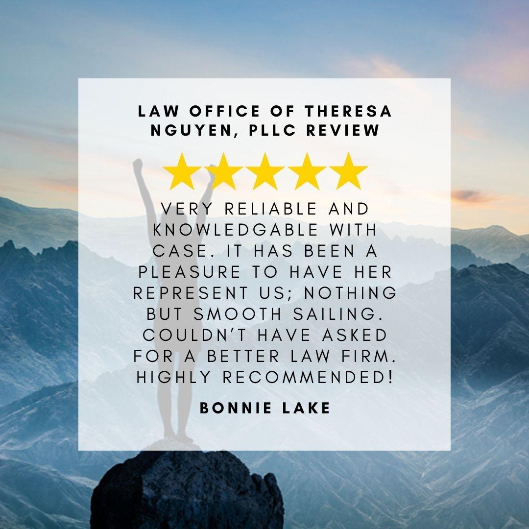 5 Star Review On Google My Business By Bonnie Lake Law Office Of